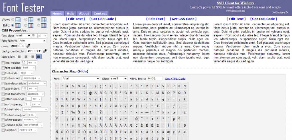 Fonttester - DotCave